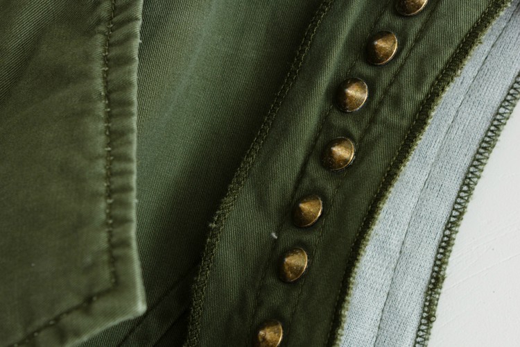 Army Green Rivet Jacket #ecs012762 on Luulla
