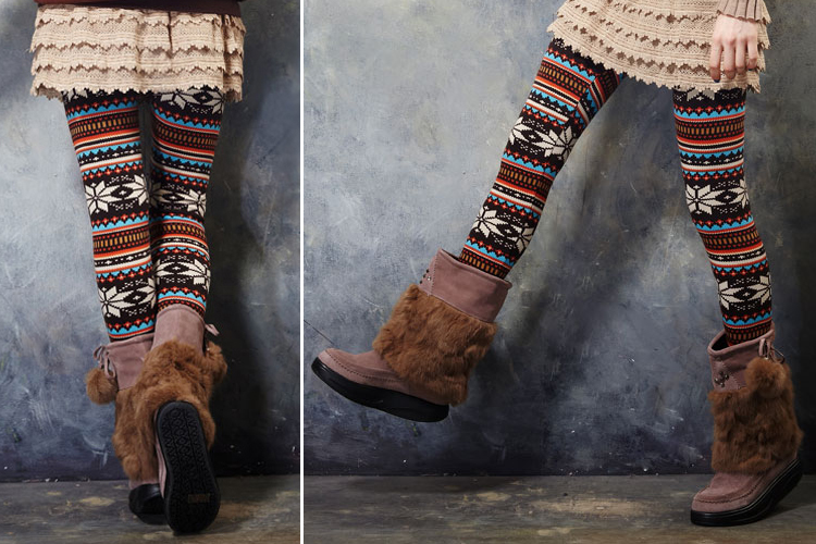 Christmas Snowflake Tights Orange #ecs008279 on Luulla